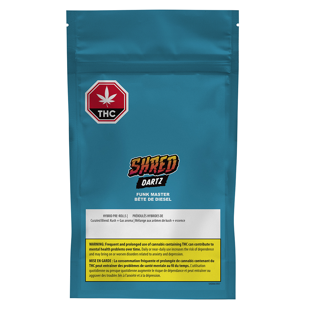 SHRED Dartz Funk Master Pre-Rolls – High THC Pre-Rolls